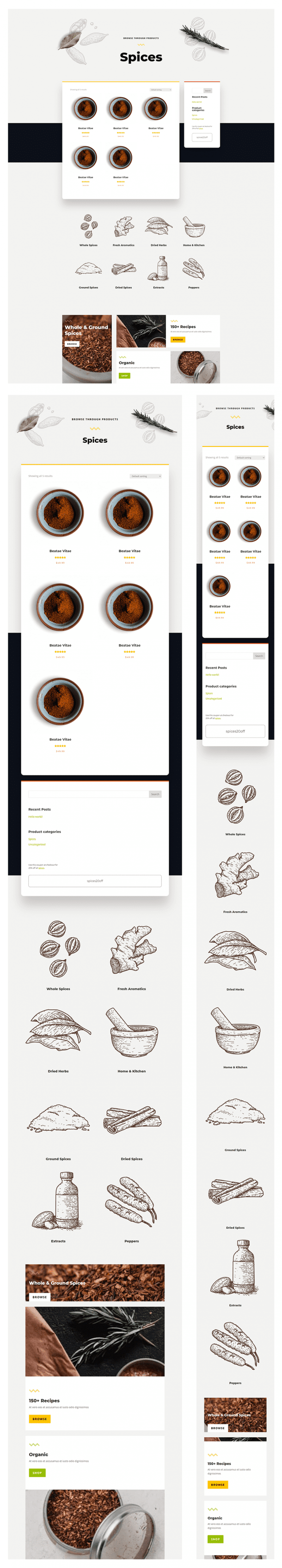 Download a FREE Product Category Page Template for Divi's Spice Shop ...