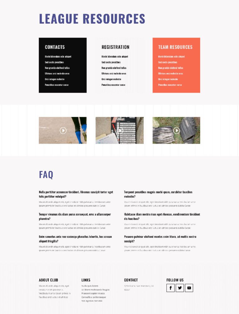 Get a FREE Softball League Layout Pack for Divi