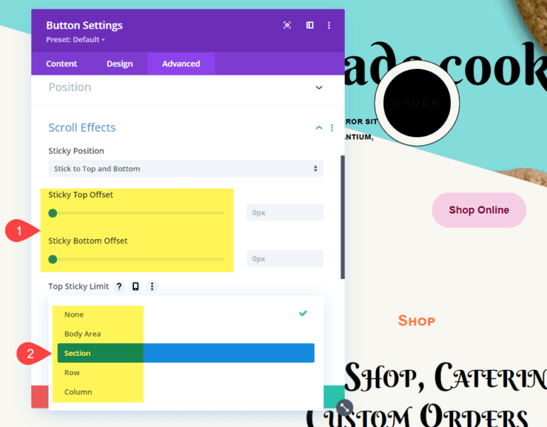 How to Make Any Divi Page Element Sticky