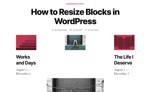How to Resize Blocks in WordPress