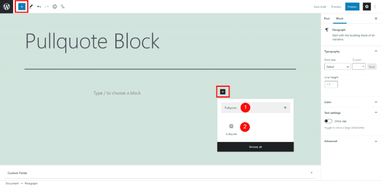 How to Use the WordPress Pullquote Block