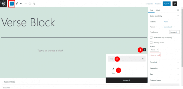 How to Use the WordPress Verse Block