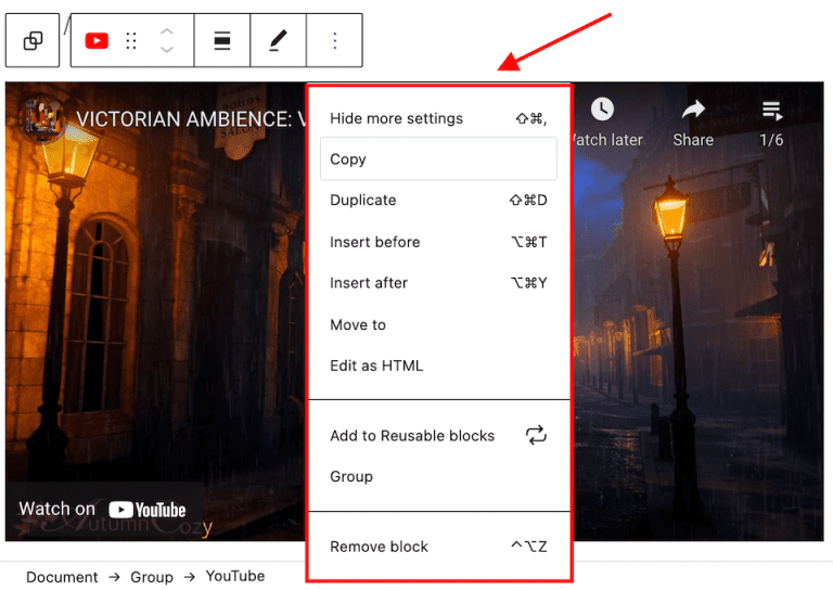 How to Use the WordPress YouTube Embed Block