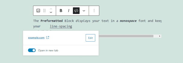 How to Use the WordPress Preformatted Block