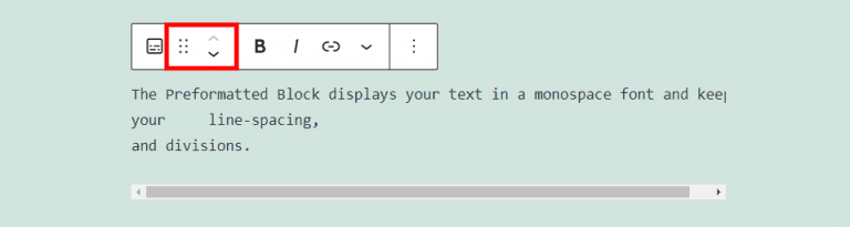How to Use the WordPress Preformatted Block