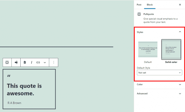 How to Use the WordPress Pullquote Block