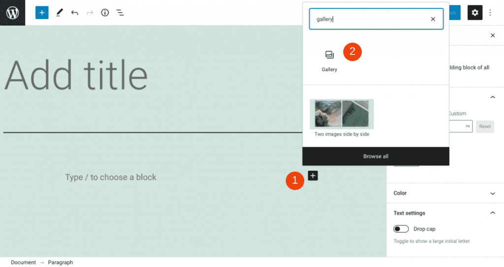 How to Use the WordPress Gallery Block