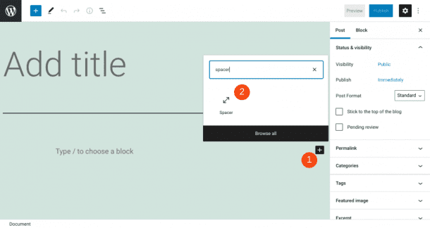 How to Use the WordPress Spacer Block