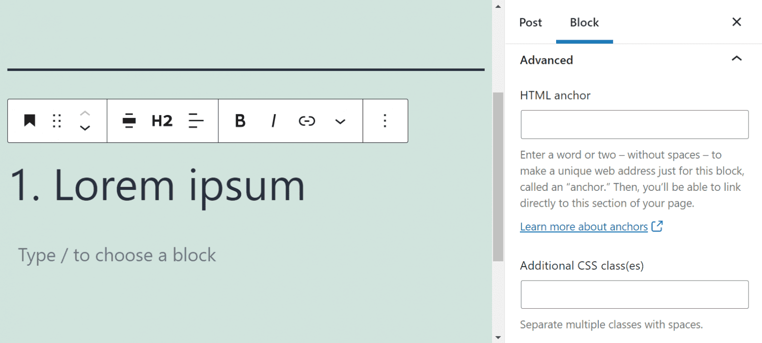 How to Use the WordPress Heading Block