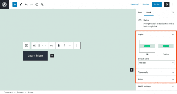 How to Use the WordPress Buttons Block