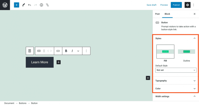 How to Use the WordPress Buttons Block