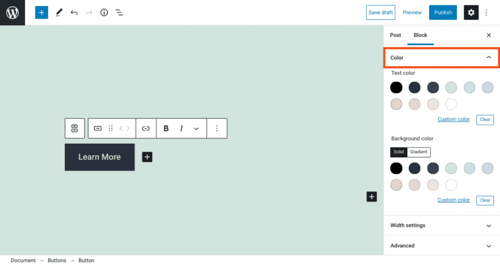 How to Use the WordPress Buttons Block
