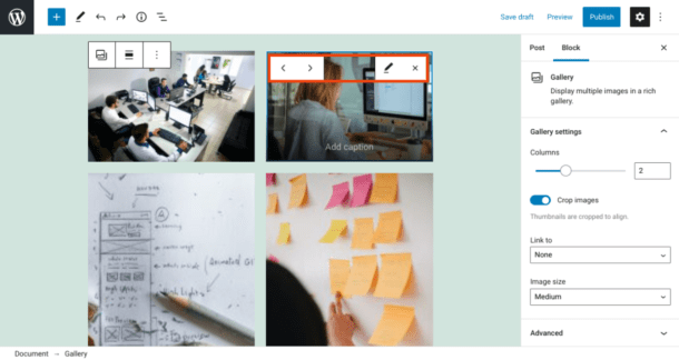 How to Use the WordPress Gallery Block