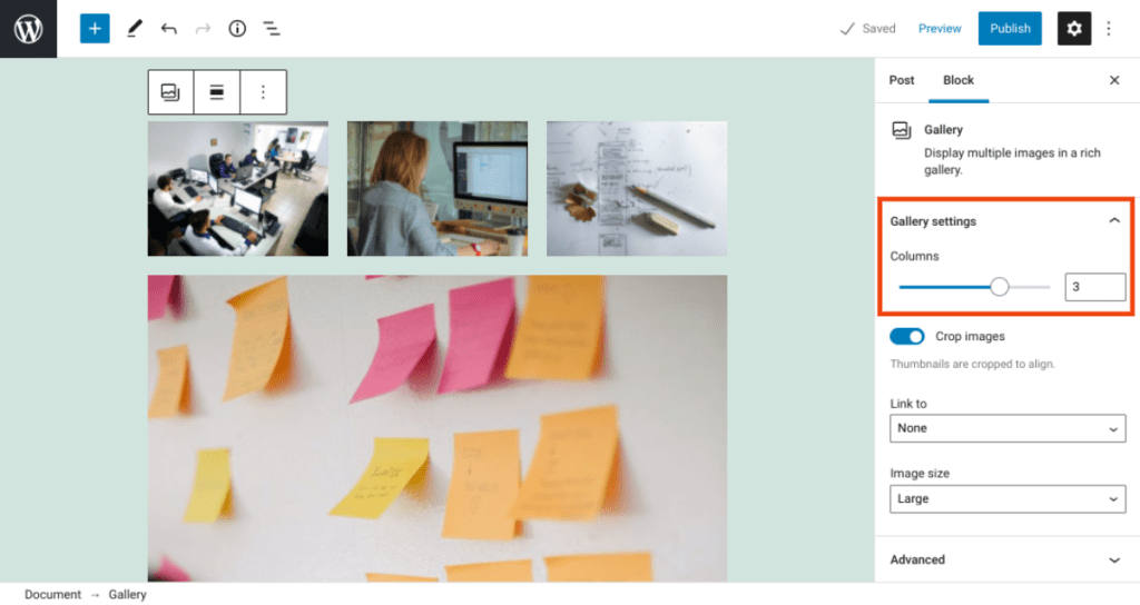 How to Use the WordPress Gallery Block