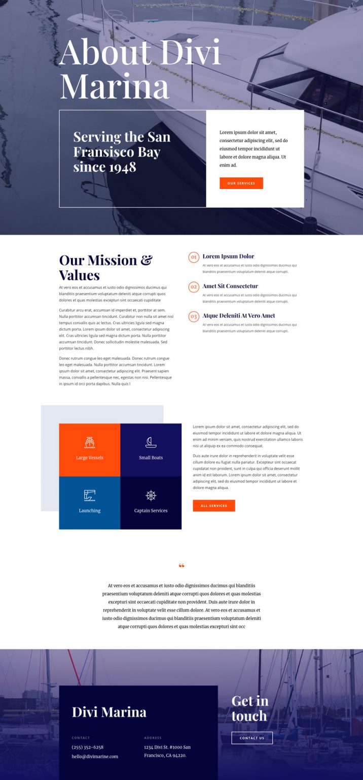 Get a FREE Marina Layout Pack for Divi