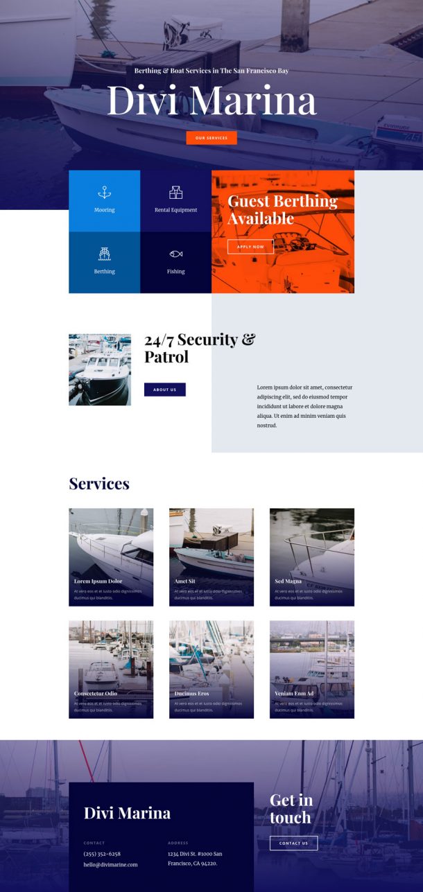 Get a FREE Marina Layout Pack for Divi