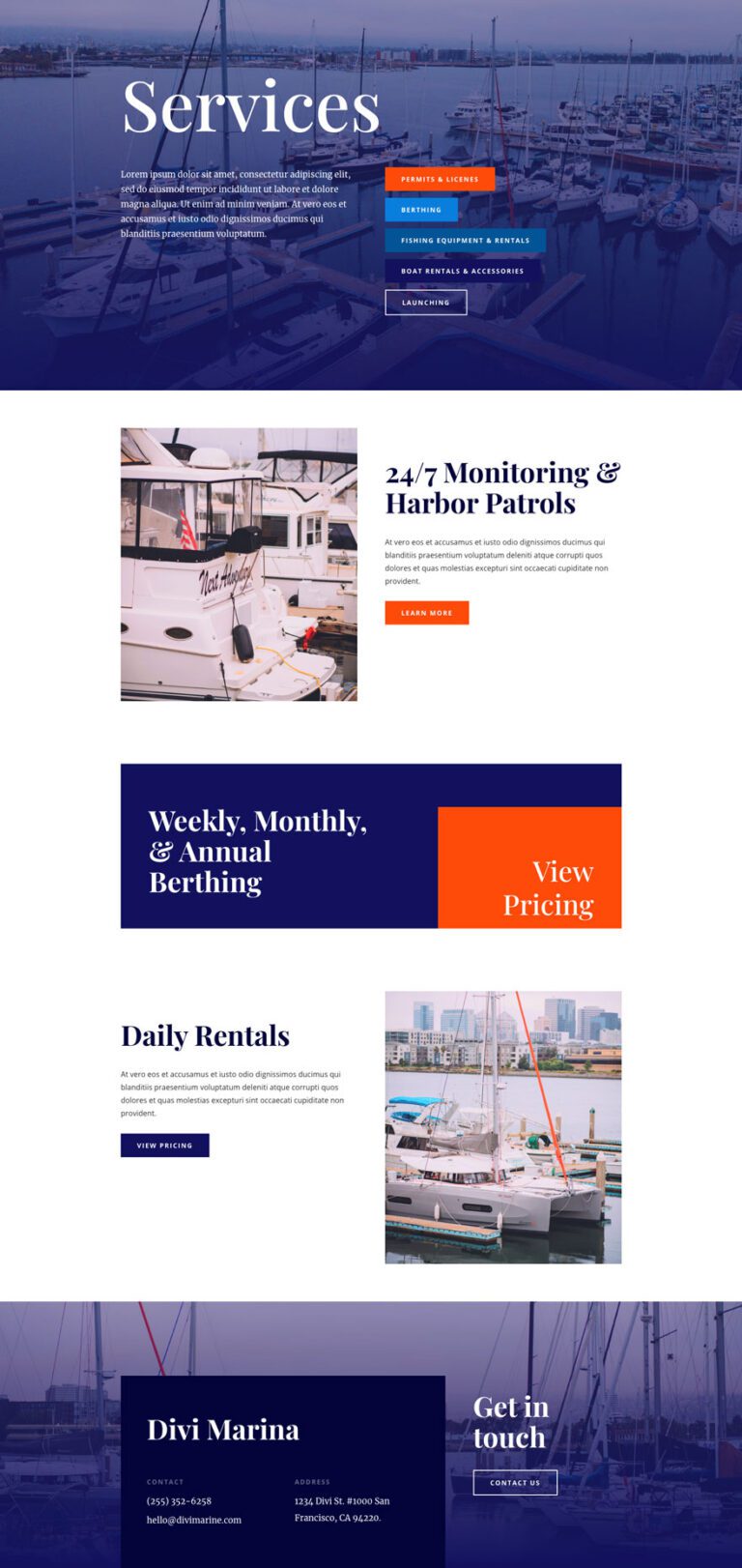 Get a FREE Marina Layout Pack for Divi