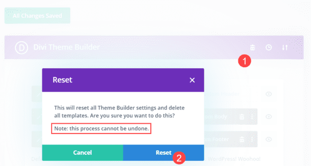 How to Reset All Templates in the Divi Theme Builder