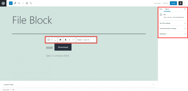 How to Use the WordPress File Block
