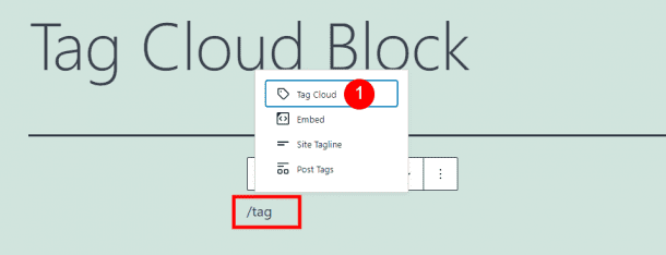 How to Use the WordPress Tag Cloud Block