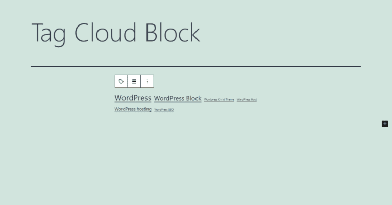 How to Use the WordPress Tag Cloud Block