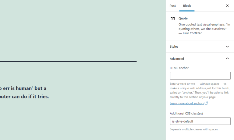 How to Use the WordPress Quote Block