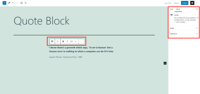 How to Use the WordPress Quote Block