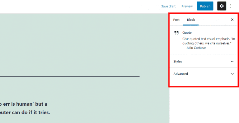 How to Use the WordPress Quote Block