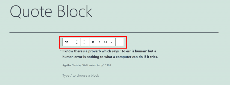 How to Use the WordPress Quote Block
