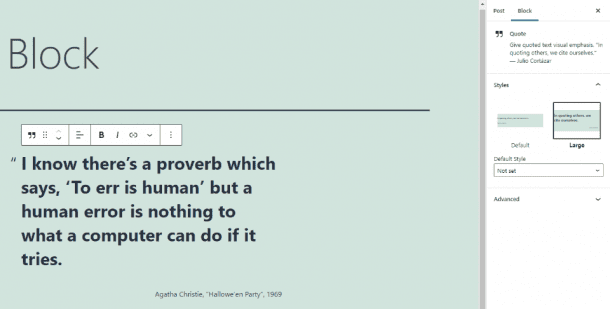 How to Use the WordPress Quote Block