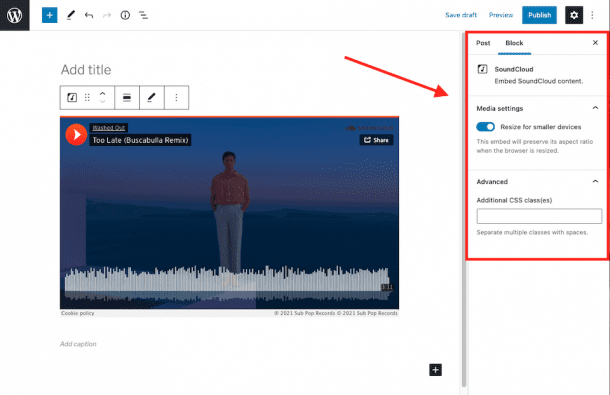 How to Use the SoundCloud Embed Block