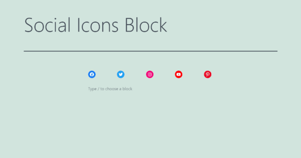 How to Use the WordPress Social Icons Block