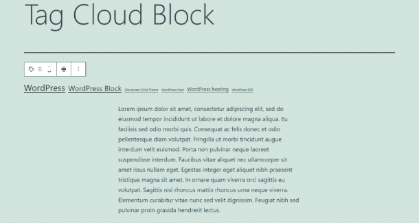 How to Use the WordPress Tag Cloud Block