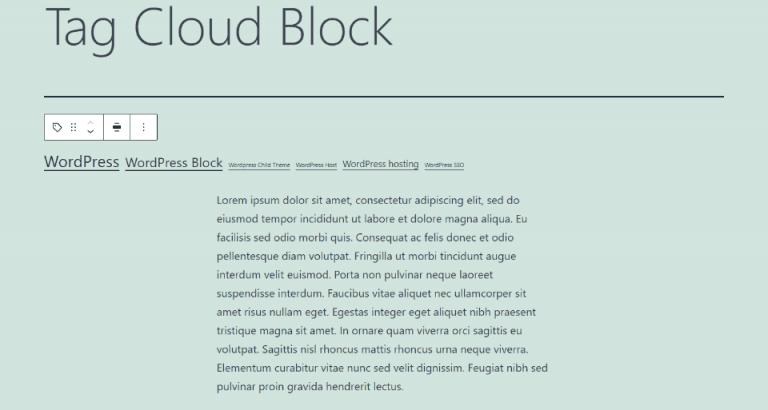 How to Use the WordPress Tag Cloud Block