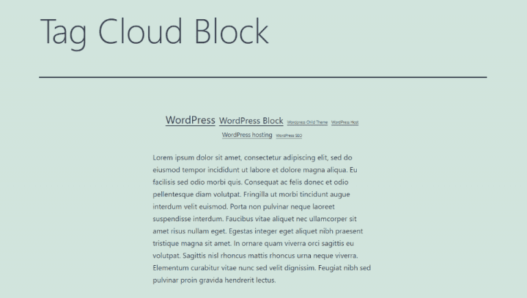 How to Use the WordPress Tag Cloud Block