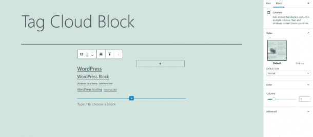 How to Use the WordPress Tag Cloud Block
