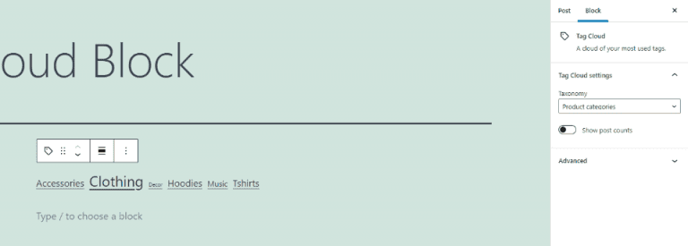 How to Use the WordPress Tag Cloud Block