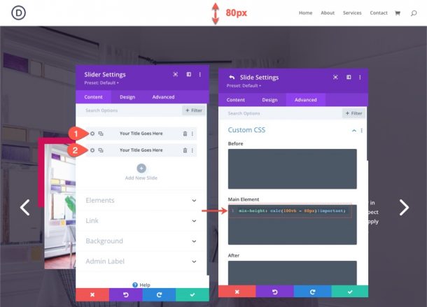 How to Create a Fullscreen Slider with Divi