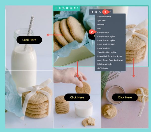 How to Create a Responsive Image Grid Layout with CTAs and Hover Overlays in Divi