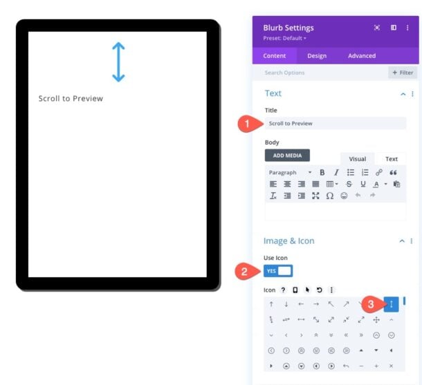 How to Design a Tablet with Scrollable Teaser Content in Divi