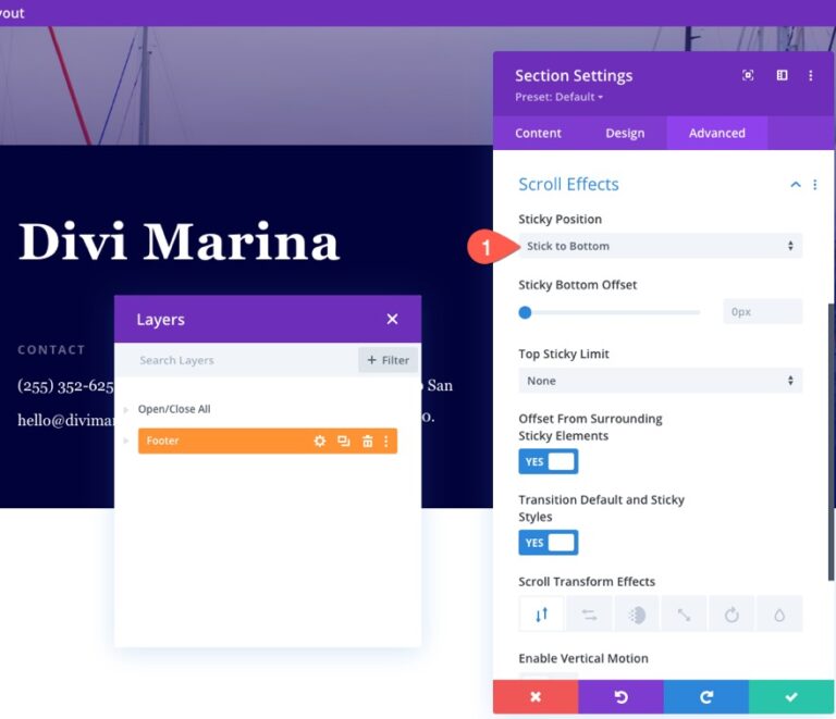 How to Create a Sticky Footer Reveal with Divi