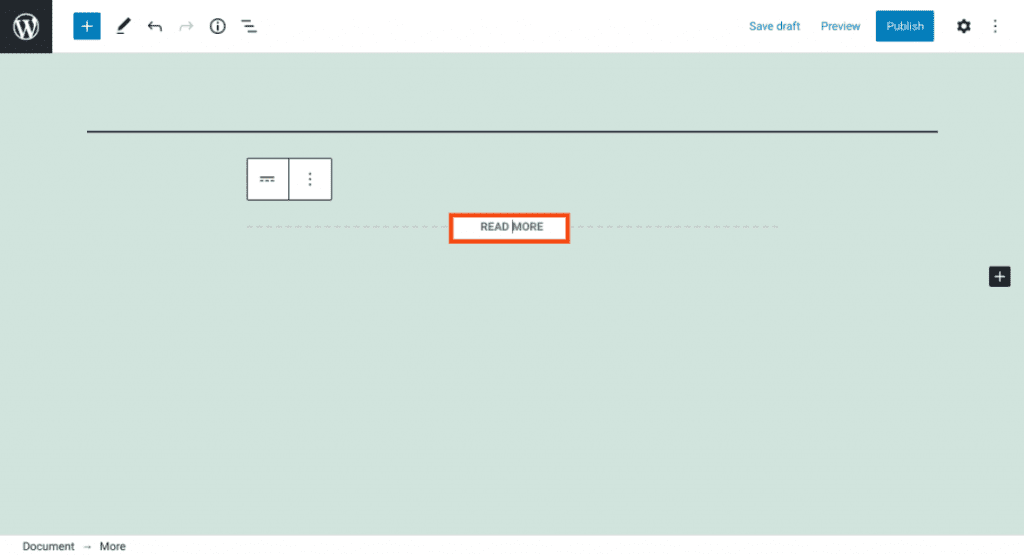 How to Use the WordPress More Block