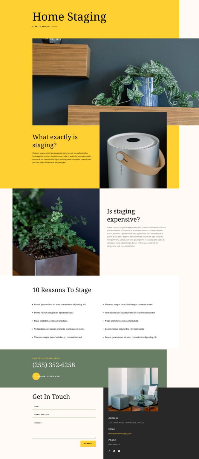 Get a FREE Home Staging Layout Pack for Divi