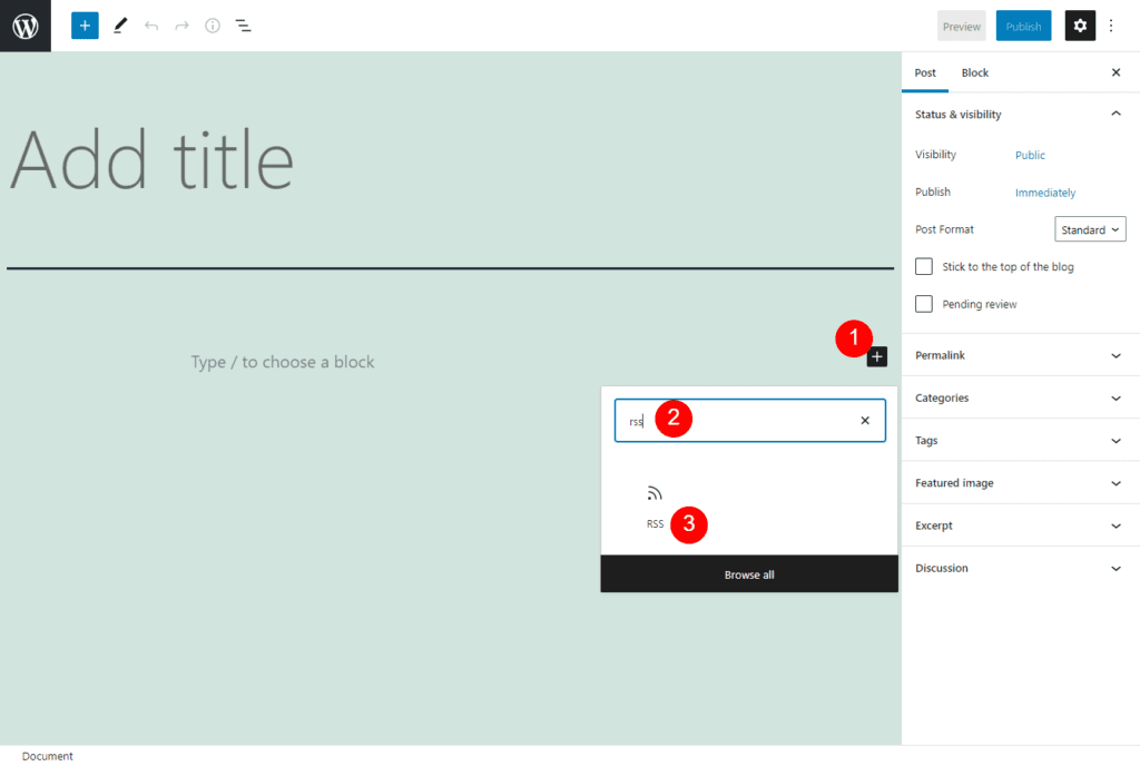 How to Use the WordPress RSS Block