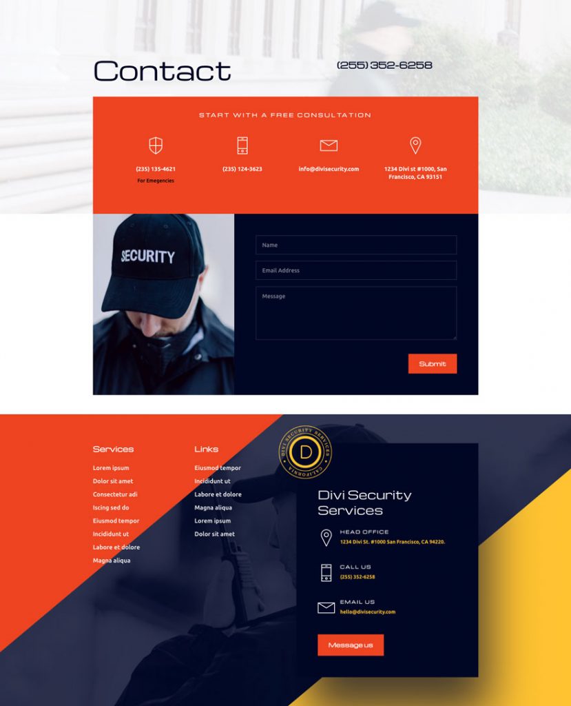 Get a FREE Security Services Layout Pack for Divi