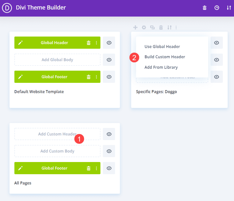 How to Use Different Headers for Different Templates with Divi