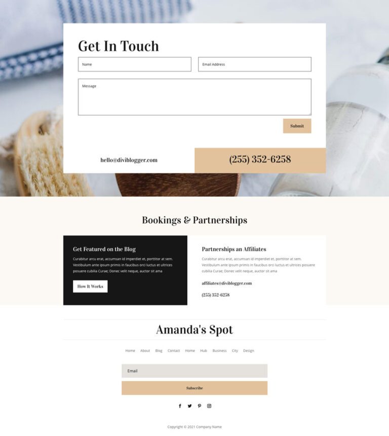 Get a FREE Blogger Layout Pack for Divi