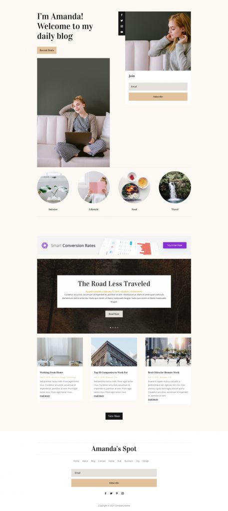 Get a FREE Blogger Layout Pack for Divi