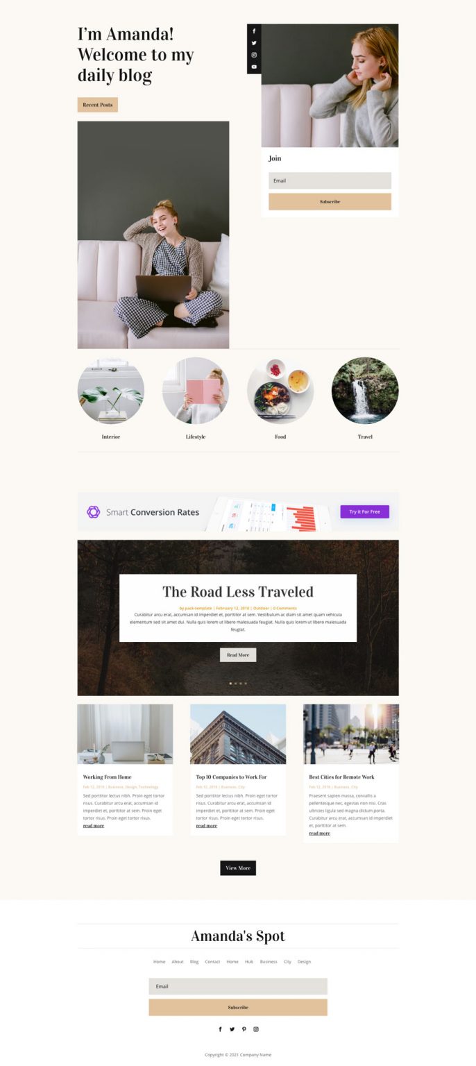 Get a FREE Blogger Layout Pack for Divi