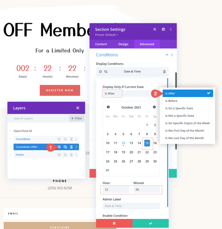 How to Display Time Conditional Content when a Countdown Timer Expires ...
